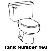 Mansfield Tank Number 160 Replacement Parts – Mansfield Toilet Parts